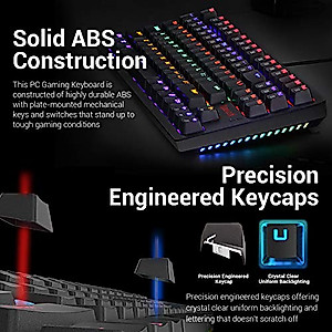 Redragon S113 Gaming Keyboard Mouse Combo Wired Mechanical LED RGB Rainbow Keyboard Backlit with Brown Switches and RGB Gaming Mouse 4200 DPI for Windows PC Gamers