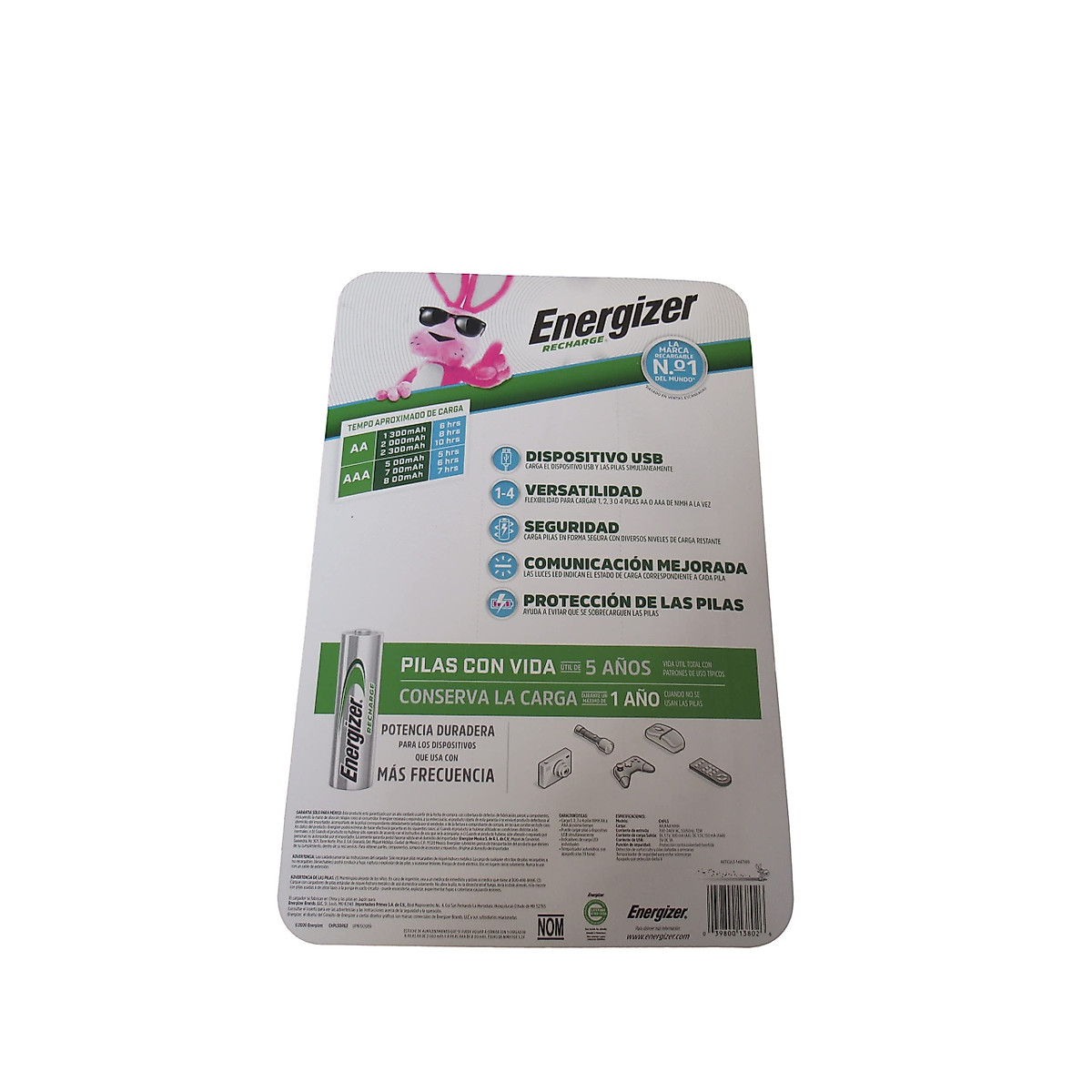 Energizer Recharge, 6 AA and 4 AA Rechargeable Batteries with 1 Charger