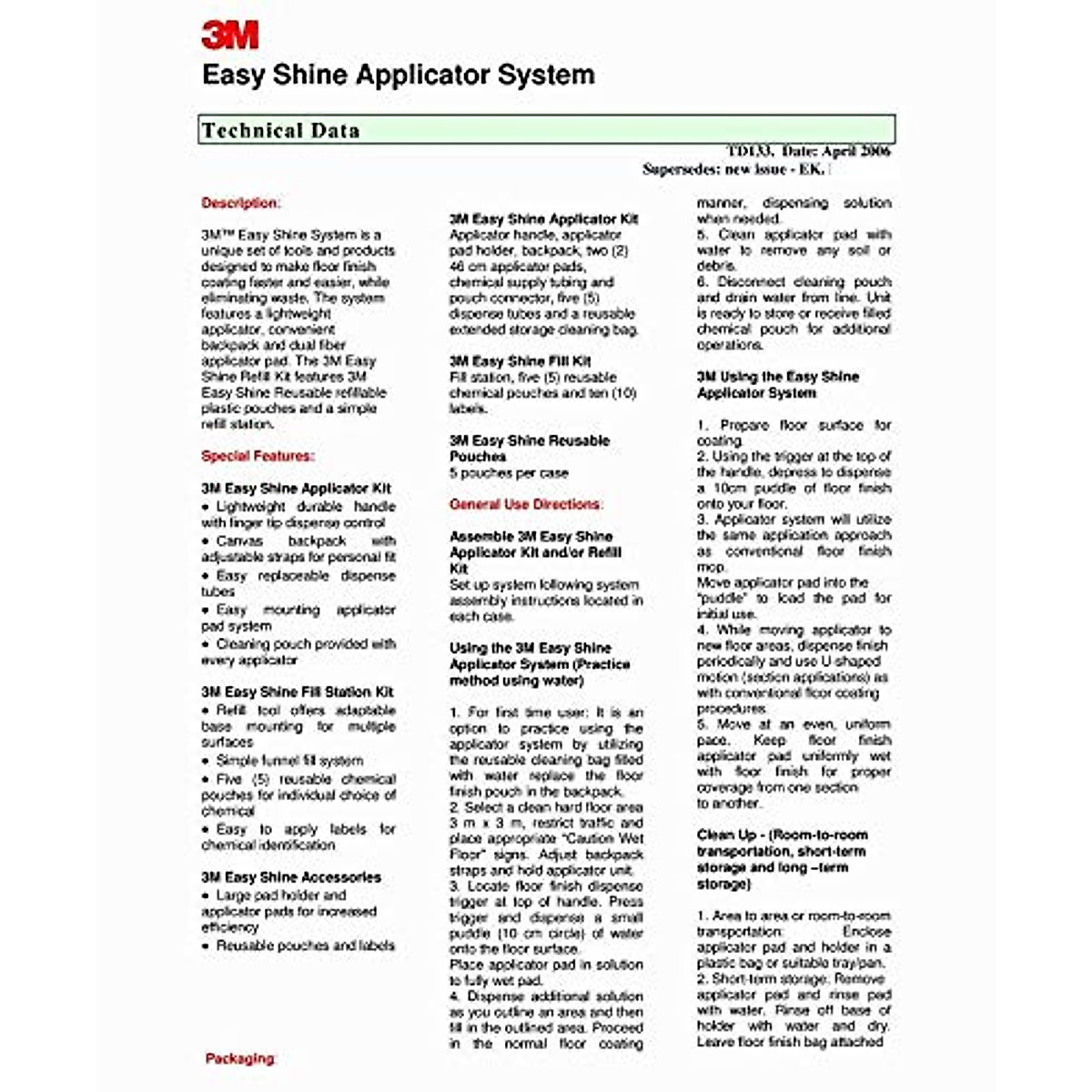 3M Easy Shine Applicator Kit, 1/Case