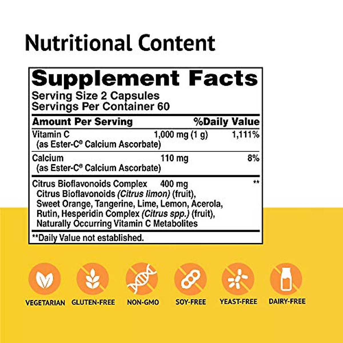 Ester-C® 500 mg with Citrus Bioflavonoids Capsules 120