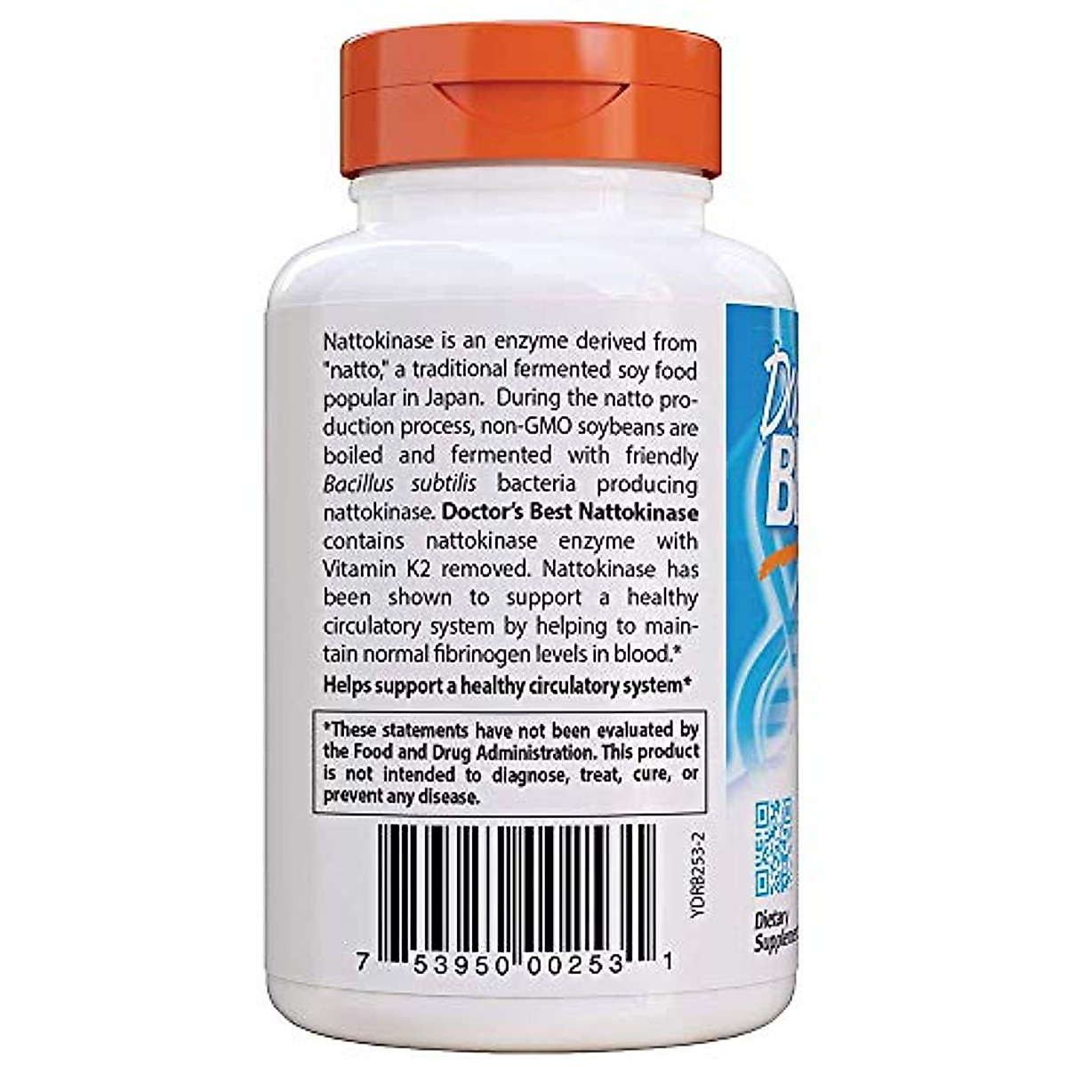 Doctor's Best Nattokinase, Non-GMO, Vegan, Gluten Free, 270 Veggie Caps