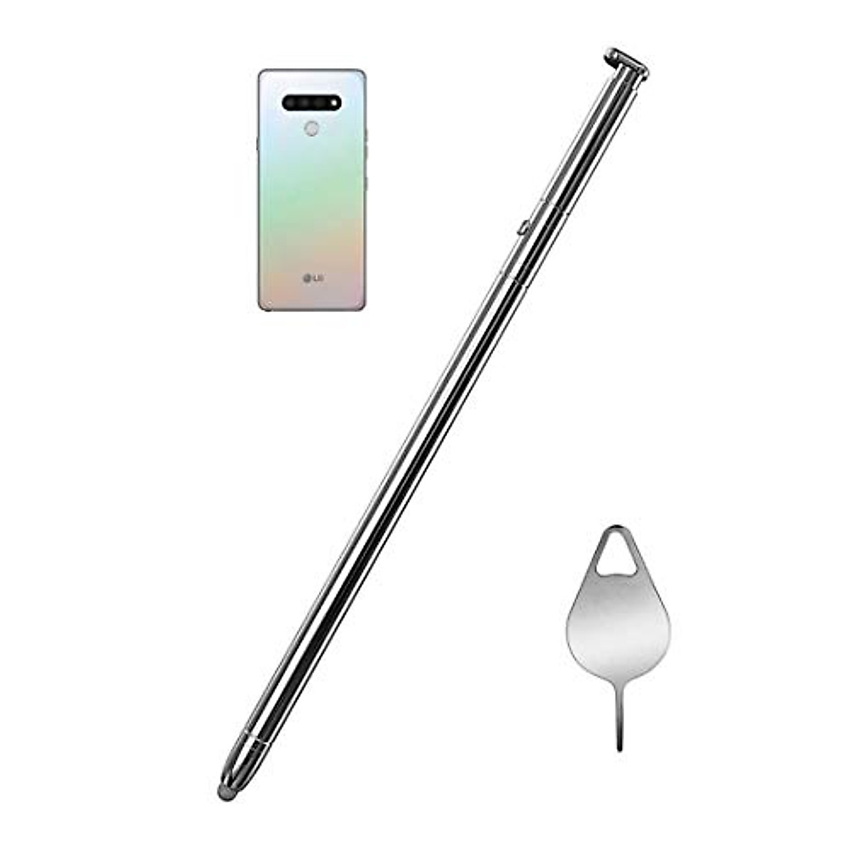 Stylo 6 Pen Replacement Touch Stylus Pen Part for LG Stylo 6 Stylus 6 Q730TM Q730AM Q730VS Q730MS Q730PS Q730CS Q730MA All Version Touch Pen Stylus Pen + Eject Pin (White Phone Pen)