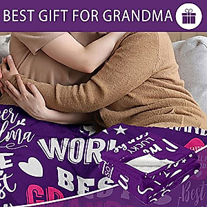 Shanfeirui Grandma Gift, Grandma Blanket, Gifts for Grandma from Granddaughter, Grandma Blanket from Grandkids, Best Grandma Gift, Gifts for Grandma from Grandson Throw Blanket 60" x 50”