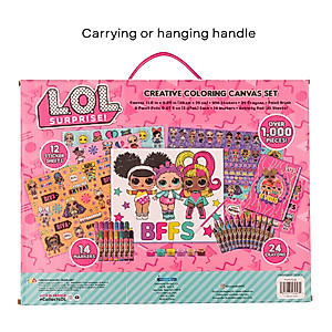 LOL Surprise Creative Coloring Canvas Painting and Activity Set for Kids, 1000+ pcs