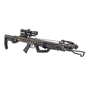 Killer Instinct Fuel 415 Crossbow Package. The Fuel 415 Pro Package is Equipped with a Lumix Scope, 3 Hypr Lite Bolts, Quiver, with an Integrated RDC Crank Allowing for Fast and Easy Reloads.