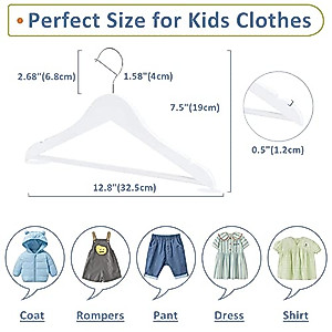 FairyHaus Wooden Hangers for Adult 30 Pack & Wooden Baby Hangers 20 Pack White