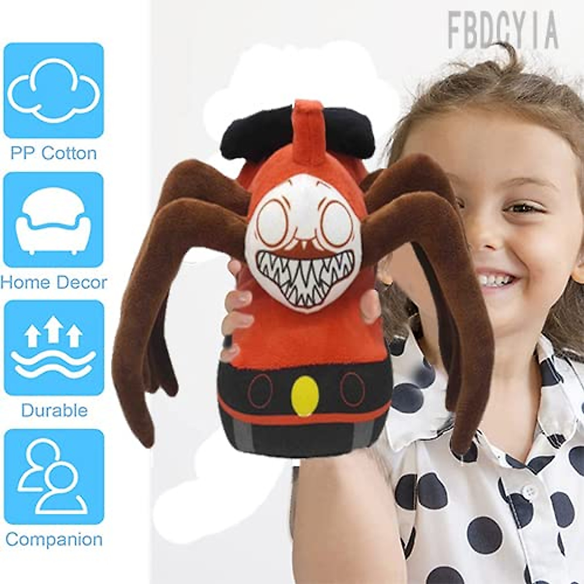 FBDCYIA Choo Choo Charles Plush Toy,8.7Inch Charles Spider Train Doll,Gift for Kids Fans,Choo Choo Train Toy Spider Stuffed Animal (Red Style 1)