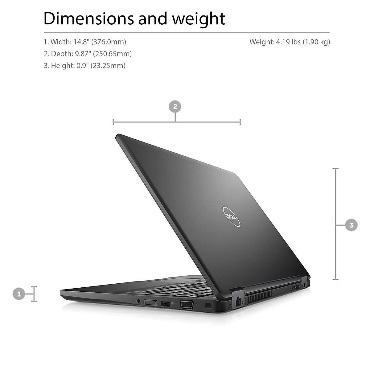 Dell Latitude 15 5000 Series 5580 15.6" Full HD Laptop - 7th Gen Intel Core i5-7300U Processor up to 3.50 GHz, 16GB Memory, 1TB M.2 SSD, Intel HD Graphics 620, Windows 10 Pro (Renewed)