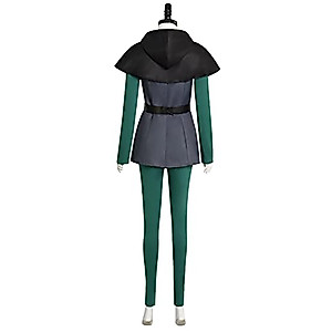 Skycos Womens TOH Willow Park Cosplay Costume Suit Owl House Amity Blight Black Cape Dress Uniform Outfits Halloween Dress Up (Grey, M)