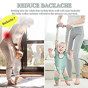 Huifen Baby Walker for Girls Adjustable Baby Walking Harness with Detachable Crotch Baby Support Assist Handheld Kids Walker Helper for Baby Learn to Walk (9-24 Months) (Breathable Green)