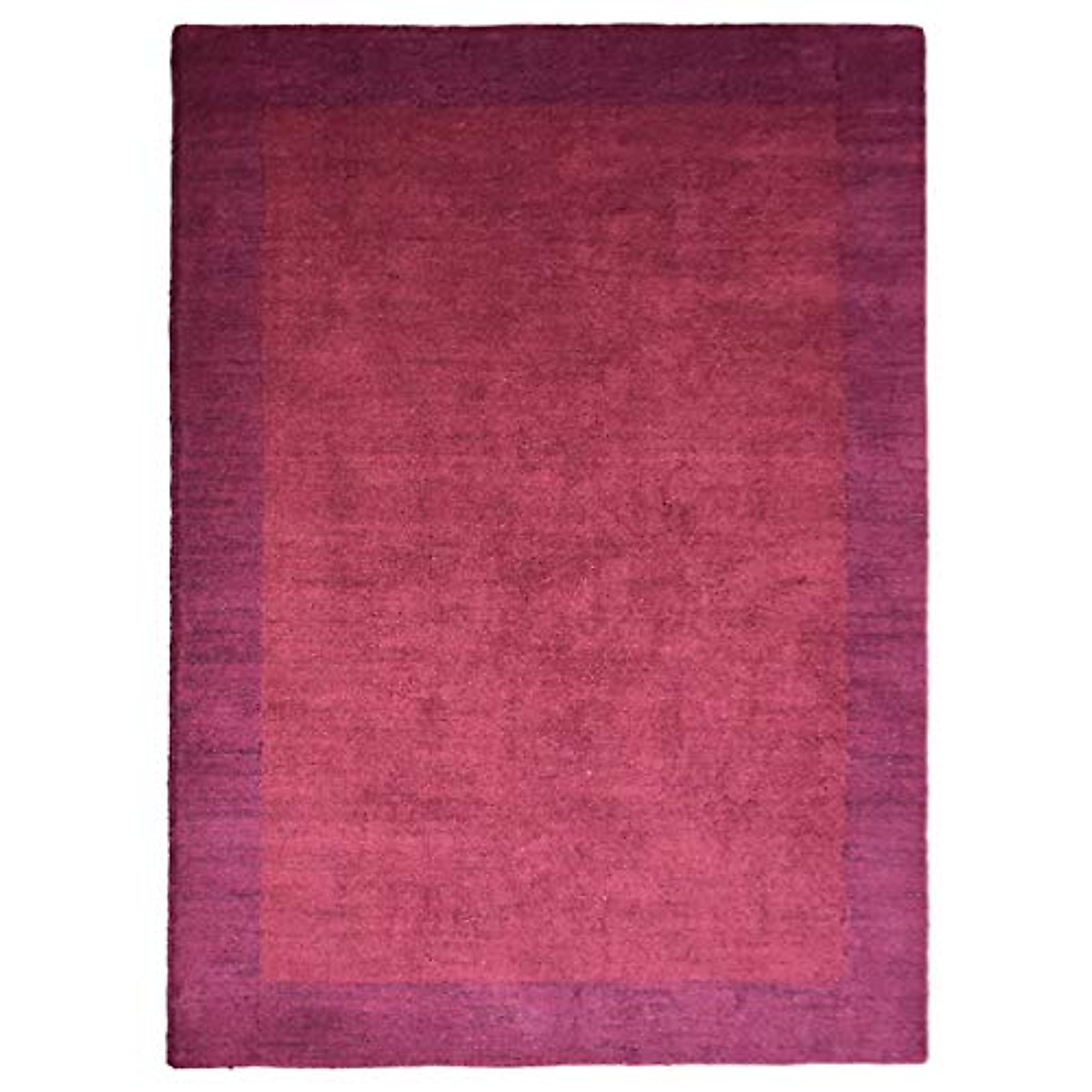 Rugsotic Carpets Hand Knotted Gabbeh Silk and Wool 6'x9' Area Rug Contemporary Red LSM201