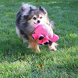 SmartPetLove Snuggle Puppy Tender-Tuffs Round Plush Dog Toys Bundle - Cow, Pig, and Elephant - Large Tough Animal Squeaky Ball Toys