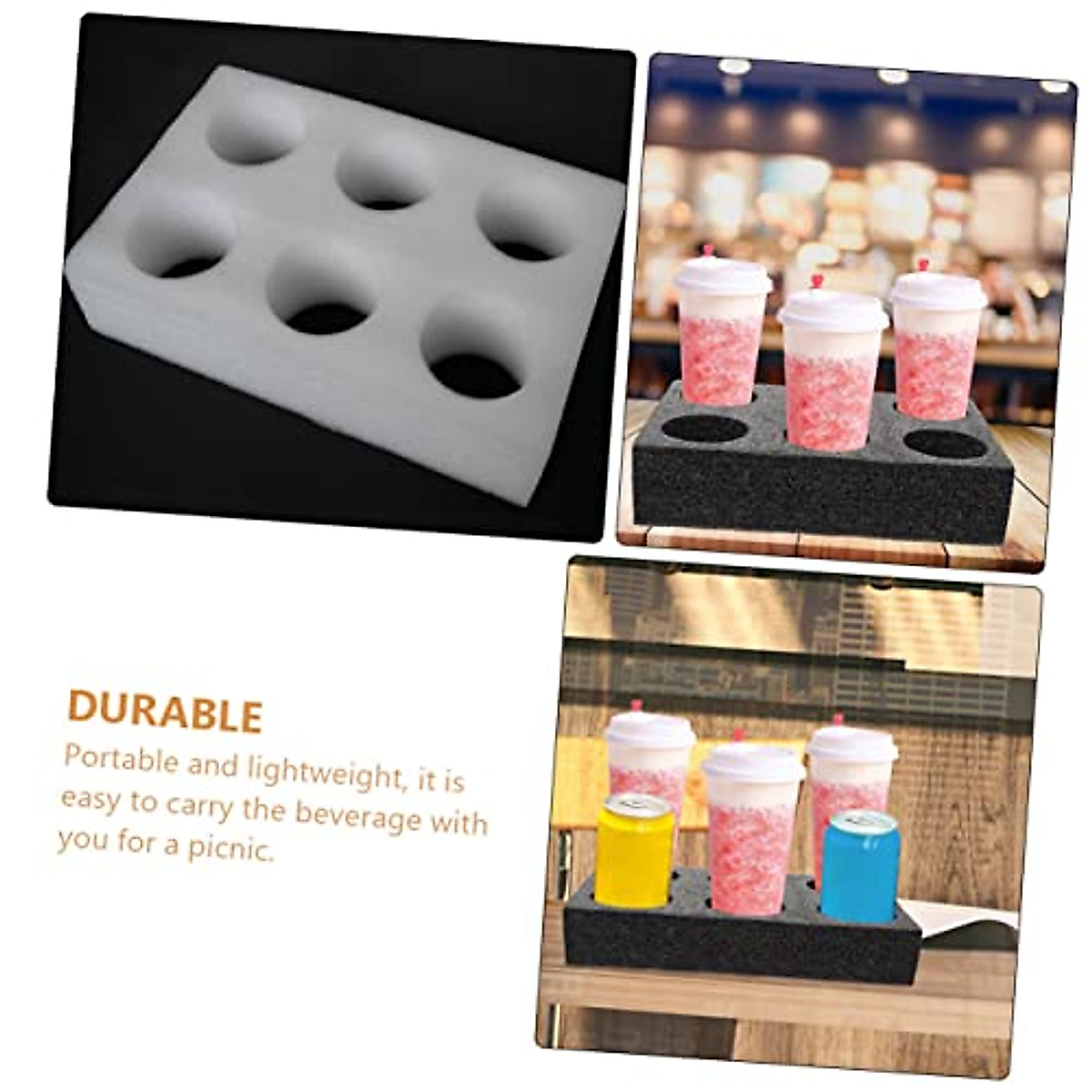 2pcs Milk Tea Cup Holder Reusable Cup Carrier Hot Drink Holder Coffee Cup Holder Take Cup Holder Car Drink Holder Takeout Beverage Carrier Universal Pearl Cotton Solution re-usable