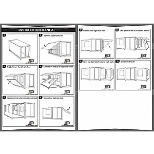Portable Prefab House to Live in,40FT Foldable Tiny Container House with 3 Bedroom,1 Bathroom,1 Kitchen and Living Room,Prefabricated House for Adults Living,Expandable Mobile Home with Steel Frame