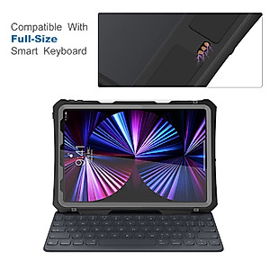 ShellBox Case New iPad Pro 11 inch 2022&2021&2020 Waterproof Case, Full-Body Heavy Duty Shockproof Protective Cover with Kickstand Built-in Screen Protector Pencil Holder Shoulder Strap