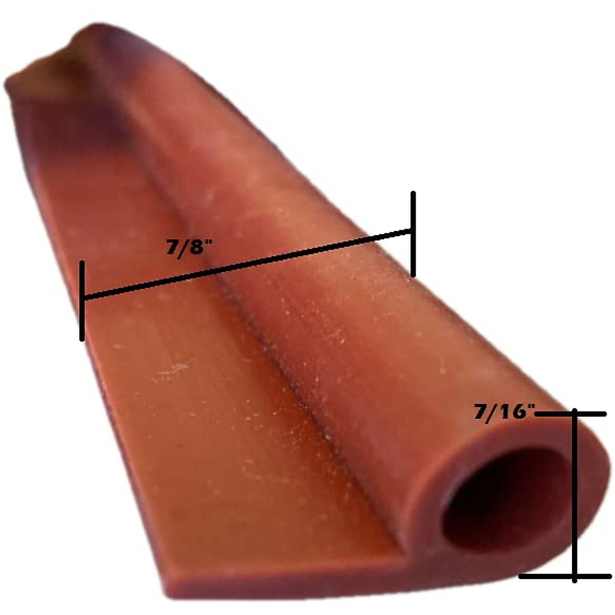 Silicon Tadpole Seal, P-Gasket 12 feet - for BBQ Smoker Door Gasket 7/16 x 15/16 Wide x 12' ft
