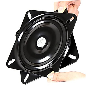 Homoyoyo Table Turntable Camping Hammock Stool Swivel Plate Ball Bearing Boat Seat Pedestals Furniture Bar Stool Seat Replacement Cold Rolled Steel to Rotate Mount Swivel Chair