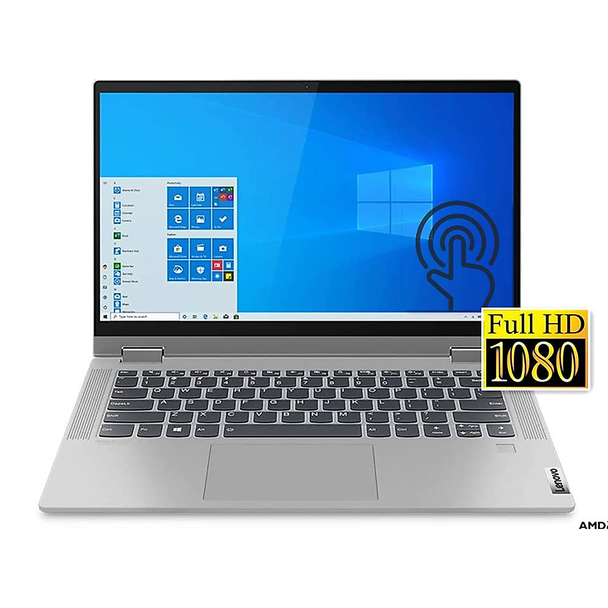 Lenovo Flex 5 14" FHD IPS 2in1 Touch Screen Laptop, 6-core AMD Ryzen 5 4500U (>i7-10710U), USB-C, WiFi, Fingerprint, Backlit KB, Webcam, HDMI, Win 10 Home, 32GB MSD Card (8GB RAM | 512GB PCIe SSD)