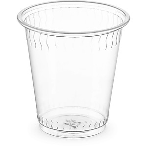 PLASTICPRO 3 Oz Disposable Plastic Clear Drinking Cups [2400 Count]