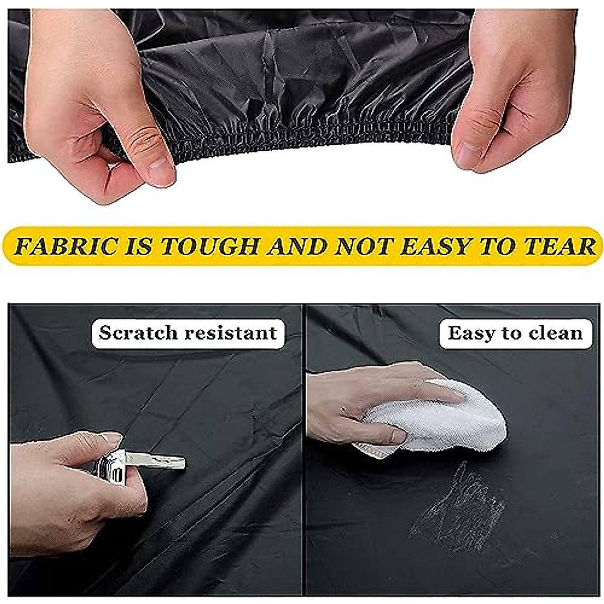 SELUGOVE Square Patio Table Cover Waterproof, Sun-Proof, Dustproof, Non-Fading Black Thick, Suitable for 32-inch Outdoor Square Table