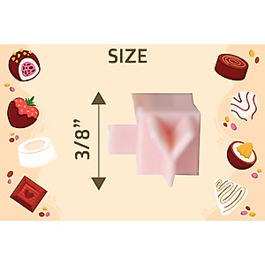 Home-X Cookie Stamps Fondant Letter Stamps - Alphabet, Numbers & Symbols, DIY Fondant Embosser for Cookie & Cake Decorating - 96 Pieces Letter Stamps for Clay with Storage Bag - Pink & Yellow