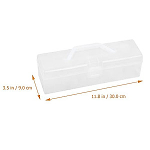 VILLCASE Clear Plastic Storage Box, Medal Display Case With Lid, Storage Container for Sports Medals Brooch Breast Pin (11.79X3.54X3.54inch)