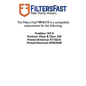 Filters Fast Compatible Replacement for Predator 150, Pentair R173216