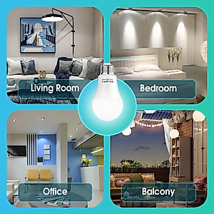 Gonhom ETL Listed 3 Way LED Light Bulbs Daylight White 5000K,30 70 100W Equivalent 3 Way Light Bulbs, A19 E26 Medium BaseThree Way Light Bulbs,Perfect for Reading,Indoor LED Bulb(4 Pack)