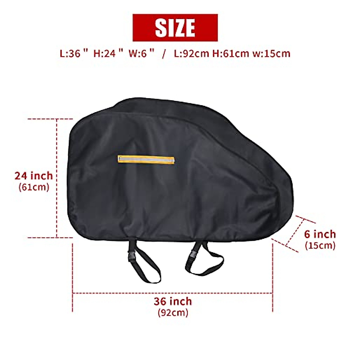 Andacar Caravan Hitch Cover, Waterproof Trailer Jack Cover Universal Trailer Hitch Covers Rain Snow Dust-Proof Hitch Ball Cover-36x24x6 inch.