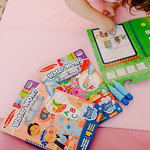 Melissa & Doug Blue’s Clues & You! Water Wow! 3-Pack – Alphabet, Counting, Shapes Water Reveal Travel Activity Pads