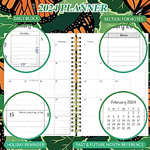 2024 Planner - 2024 Academic Weekly & Monthly Planner with Monthly Tabs, Daily Planner Yearly Agenda Calendar Organizer, Jan 2024-Dec 2024, 6.3" x 8.5"