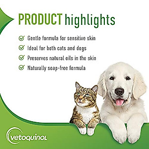 Vetoquinol Aloe & Oatmeal Shampoo — Gentle, Moisturizing Formula with Coconut Scent for Dogs & Cats, 16oz