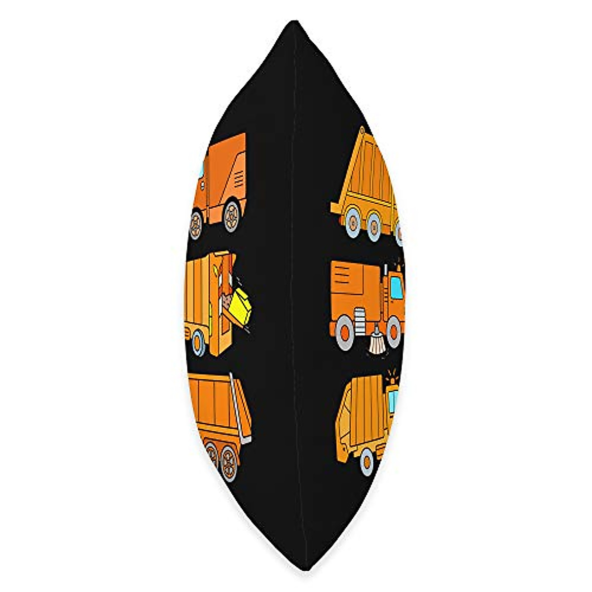 Bin Collection and Street Cleaner Vehicles Garbage Trash Trucks Rubbish Collection Sweeper Car Throw Pillow, 16x16, Multicolor