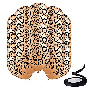 25PCS Leopard Balloons Cheetah Print Balloons Cheetah Balloons Leopard Print Balloons Jungle Animal Balloons Safari Balloons