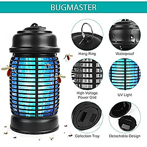Bug Zapper Outdoor Electric, 20W Mosquito Zapper Outdoor, 4200V Fly Zapper Outdoor and Indoor