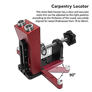 Pocket Hole Jig Kit Woodwork Guides Joint Angle Tool Carpentry Locator Fit 3/8inch Plug