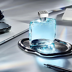 Azzaro Chrome Eau de Toilette - Fresh Aquatic Mens Cologne - Citrus, Woody, Musky Fragrance -Fresh Everyday Wear - Classic Summer Beach Scent - Luxury Perfumes for Men - Travel Size, 1.6 Fl. Oz