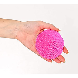 Niva Hair Scalp Massager Shampoo Brush - Flexible Scalp Exfoliator Dandruff Brush and Grass Shape Handle - Baby Shower Bath Brush Suitable for Women, Men & Pets | Pack 0f 4 (Blue-Green-Orange-Fuchsia)