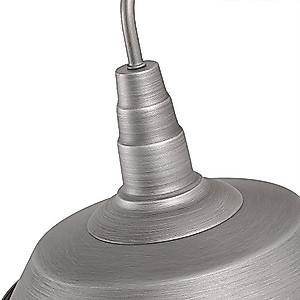 LOG BARN Wall Sconce, Farmhouse Light in Rustic Brushed Pewter Finish, Barn Style Gooseneck Fixture for Headboard, Bedsides, Hallways