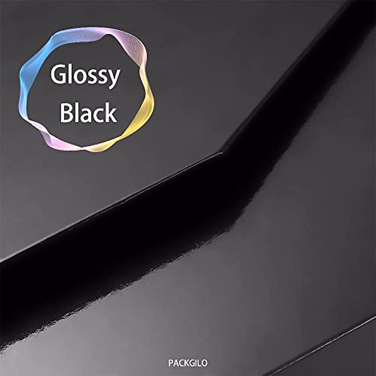 PACKGILO 1PCS Black Gift Box with Ribbon 9.5x7x4 Inches，Sturdy Gift Box with Lid for Gift Packaging, Foldable Magnetic Closure Storage Boxes, Bridesmaid proposal box, Rectangle Collapsible Box