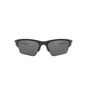 Oakley Men's OO9154 Half Jacket 2.0 XL Rectangular Sunglasses, Matte Black/Prizm Black Polarized, 62 mm