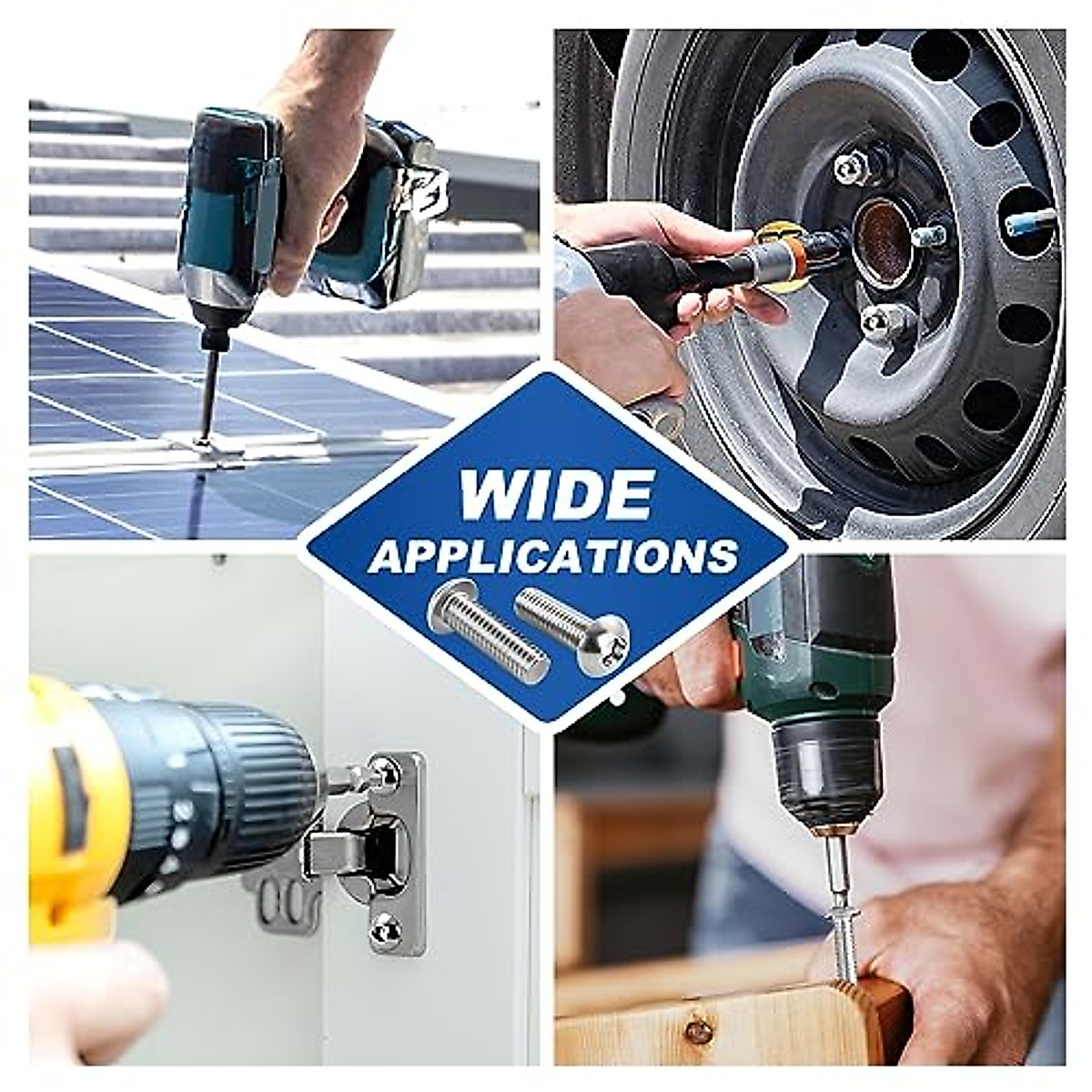 1/4-20 x 1 Button Head Socket Cap Screws, 18-8 Stainless Steel 304, Allen Hex Drive, Bright Finish, Full Thread, 25 PCS