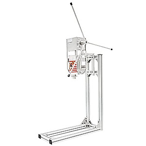 Commercial Churro Maker Machine 3L Manual Churro Filling Machine L-shape Vertical Spanish Donuts Machine Heavy Duty Churro Donut Maker with 5 Nozzles for Home, Restaurant, Bakery