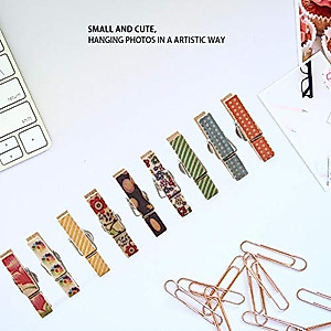 Oumefar 50pcs Wooden Clips Mini Size 35 * 7mm Natural Crude Wood Clips Craft Decoration Pegs for Photo Clips Clothes Clothespin