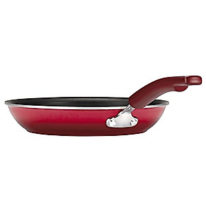 Rachael Ray Brights Nonstick Frying Pan Set / Fry Pan Set / Skillet Set - 9.25 Inch and 11 Inch , Red