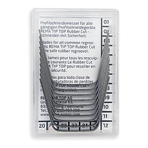 Rema Tip Top 10 W-6 Tire Regroover Angle Edge Blades, 22-28mm Wide, up to 16mm deep, W Fix 6