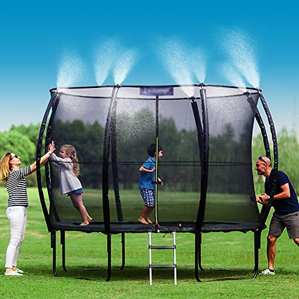 Mister System for Outside Patio - Misting Cooling System - 50 FT (15M) Misting Line + 15pcs Brass Mist Nozzles + a Faucet Connector (3/4" and 1/2") - Patio Misting System for Garden Greenhouse