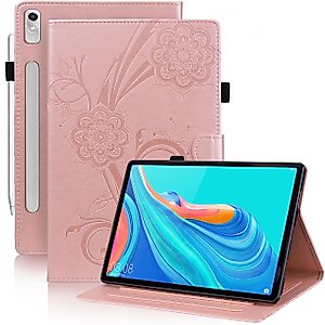 Kitzomi for Lenovo Tab P11 Pro 2nd Gen Case 2022 (TB-132FU/138FC) with PU Leather Folio and Kickstand+Card Holder, Auto Sleep/Wake with Cover for Lenovo Tab P11 Pro 11.2 Inch (2nd Gen),Rose Gold