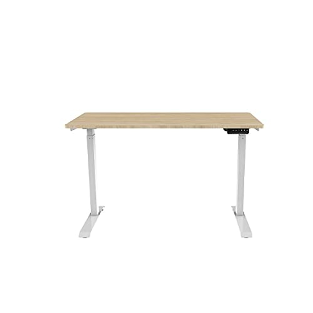 Monoprice Home Office Single Motor (47.2in x 23.6in) Sit-Stand Desk Table-Workstream Collection, White