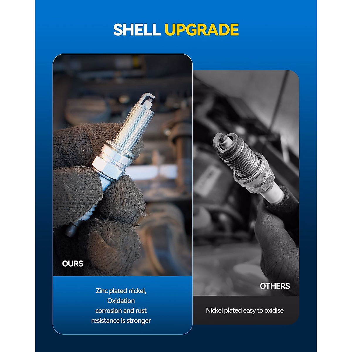 PHILTOP 4589 IFR6T11 Iridium Spark Plugs 6 Pack, Compatible with RX300 ES300 1999-2003, Highlander 2001-2010, RX330 ES330 2004-2006, Sienna 2001-2006, Avalon 2000-2004 3.0L 3.3L V6